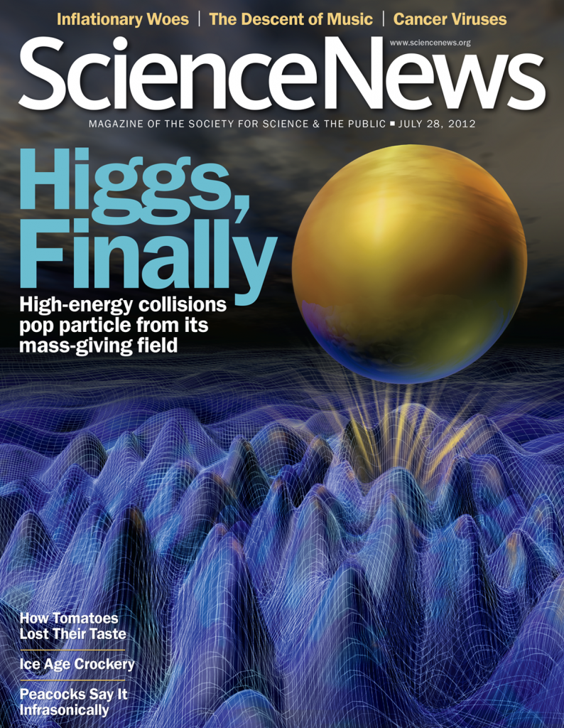 2012: Science News covers the discovery of the Higgs boson particle ...